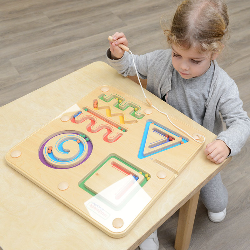 Magnetic Sliding Maze for Kids – Lines and Shapes Learning Board ...