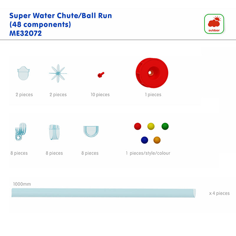 Masterkidz Water Chute & Ball Run (48 Components) – STEM Engineering K